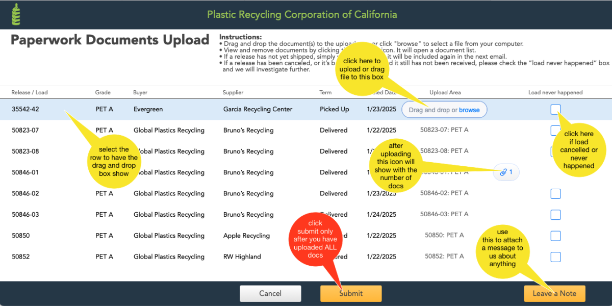 Upload Paperwork to PRCC - PRCC